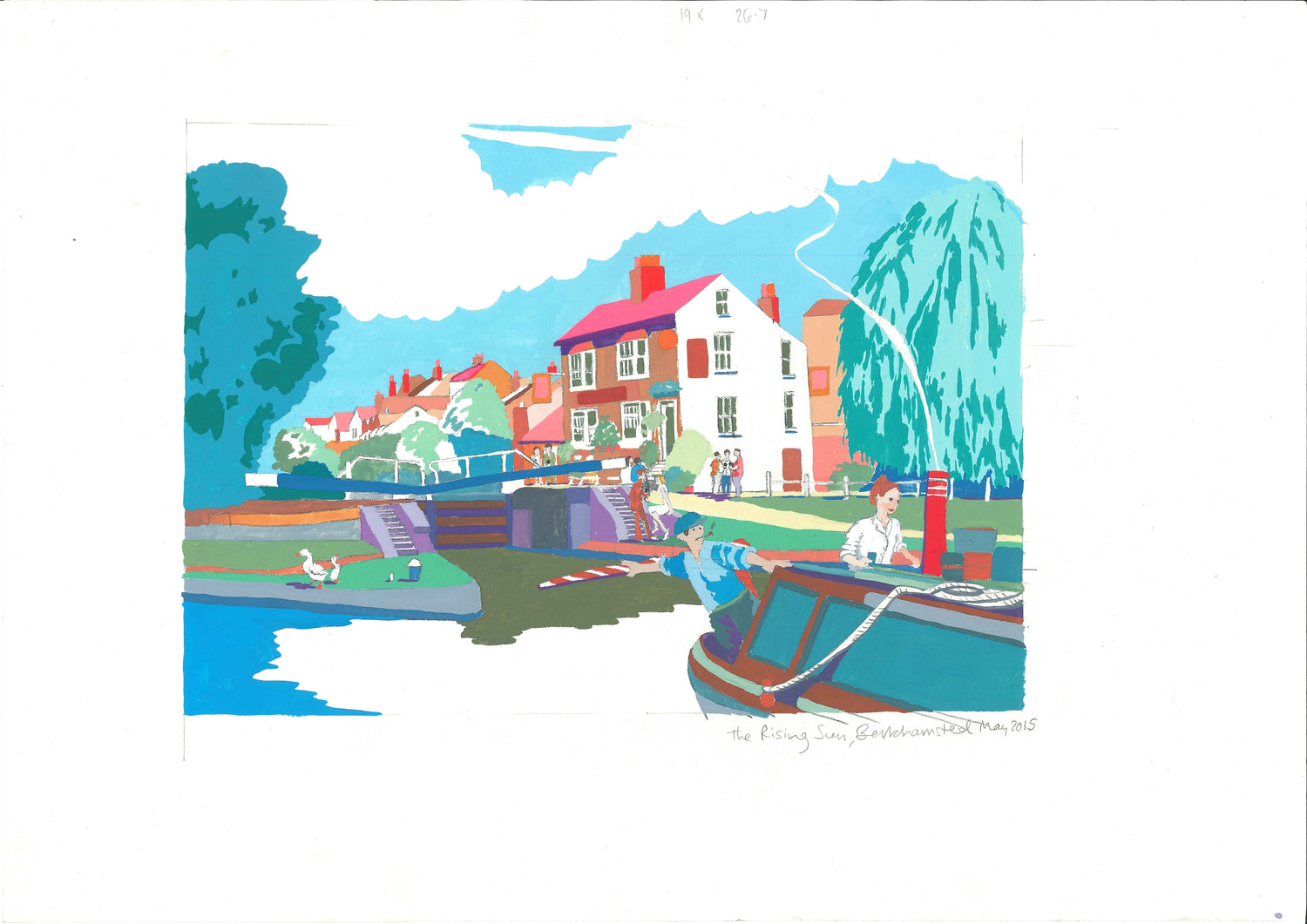 The Rising Sun Berkhamsted Original Painting – Mary Casserley